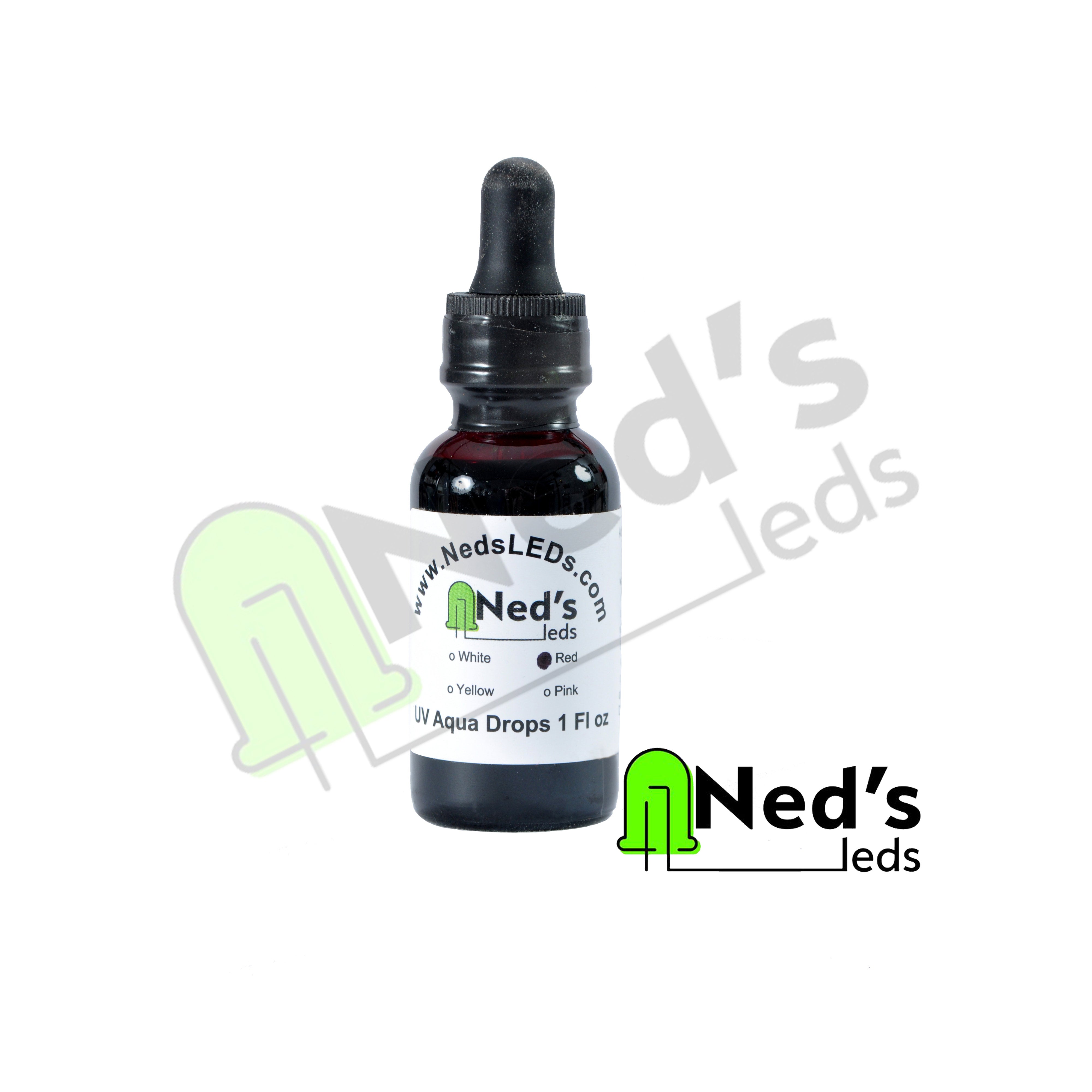 Fluorescent Red UV Aqua Drops | Ned's Leds - LED Pin Spotlights ...